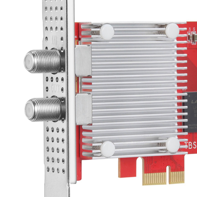DVB-T/T2/C Quad-Tune PCIe Terrestrische- oder Kabel-TV-Karte TBS-6205 ...