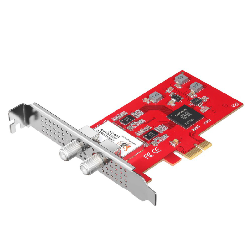 DVB-T2/C Dual-Tuner, PCIe Terrestrial or cable-TV-card (LP), TBS-6281, 104,00